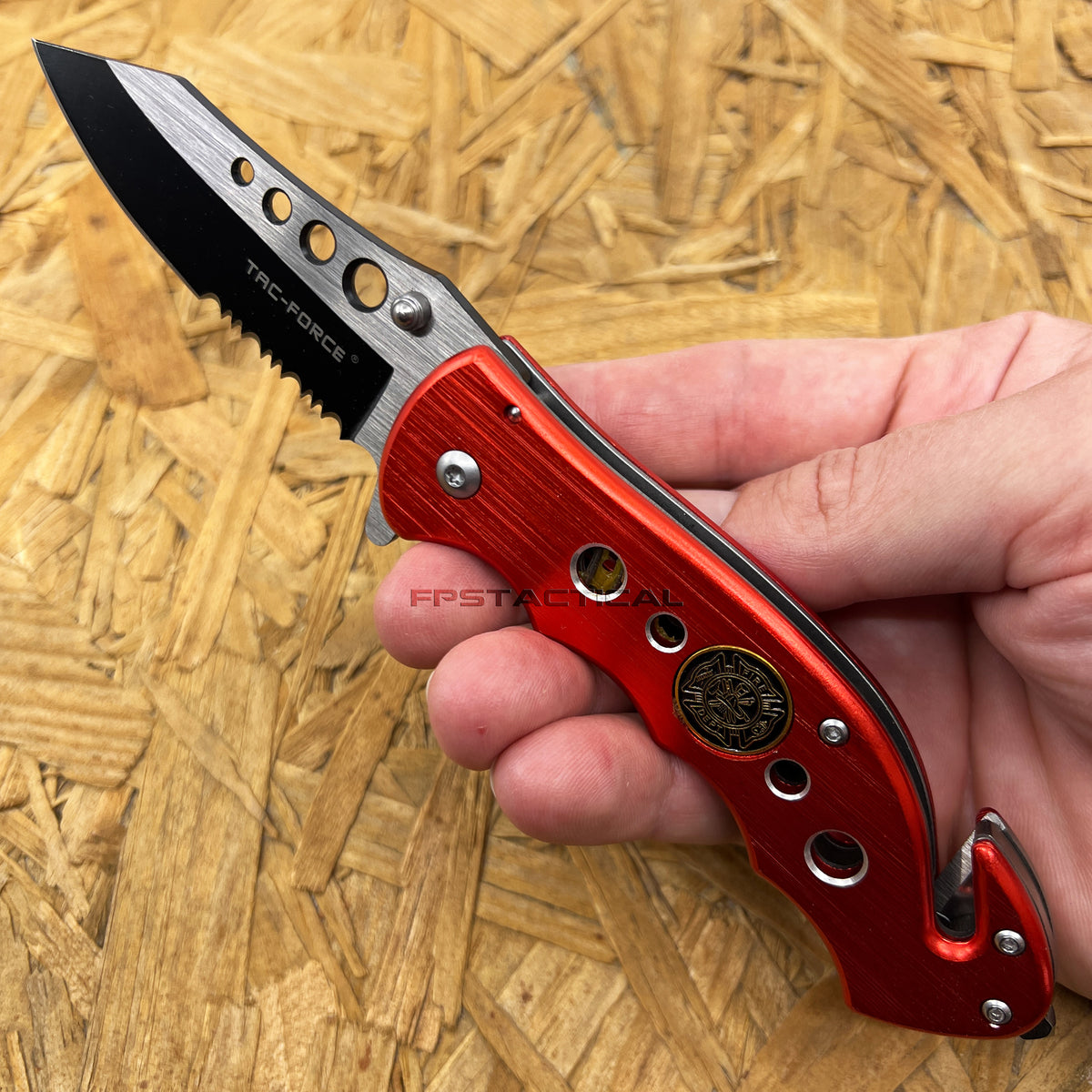 Tac-Force Fire Fighter Spring Assisted Tactical Rescue Knife w/ Glass ...
