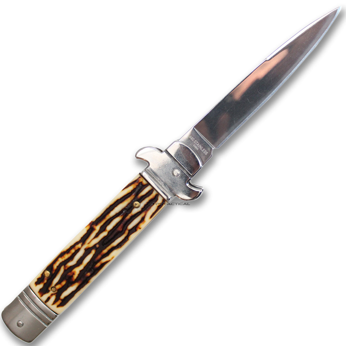 FPSTACTICAL Ossein Silver Mirror Finish Chrome and Faux Bone Switchbla ...