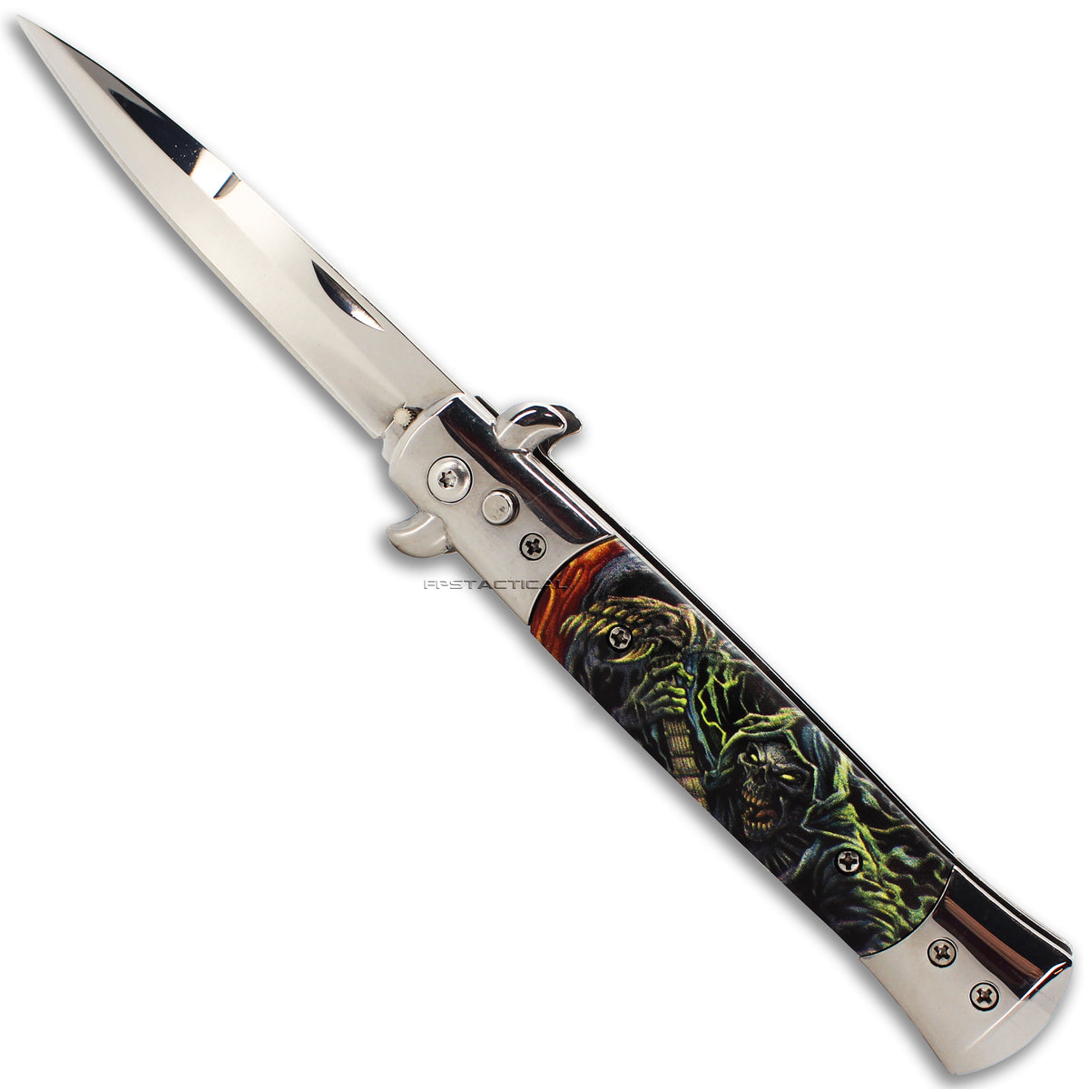 FPSTACTICAL Reaper Italian Style Stiletto Switchblade Mirror Polish ...
